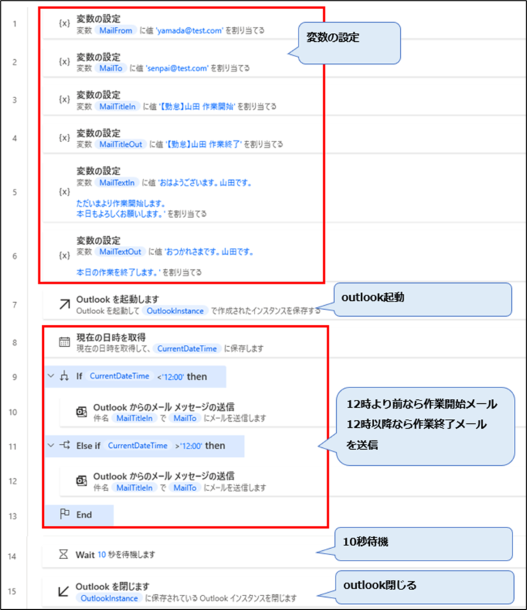 【完全自動化】Power Automate DesktopとOutlookで勤怠メールの自動送信【プログラミング不要】 | prtn-blog