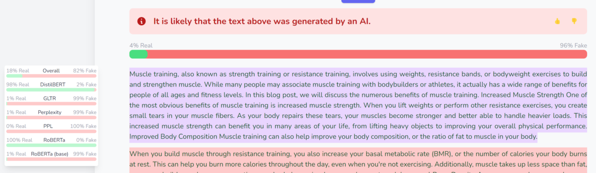 「GPTKit」でChatGPTが生成した文章かどうかを判定する | prtn-blog