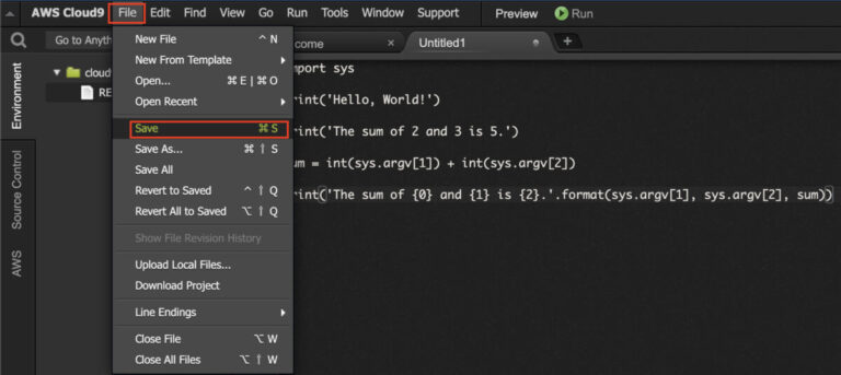【AWS】Cloud9上でPythonソースを作成・実行する | prtn-blog