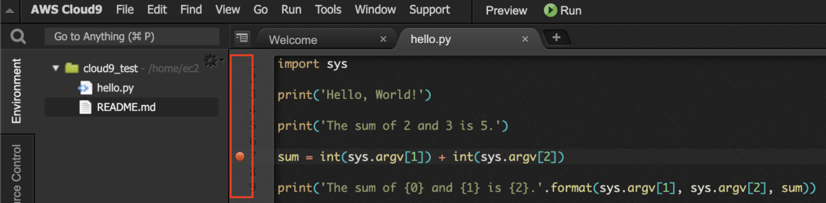 【AWS】Cloud9上でPythonソースを作成・実行する | prtn-blog