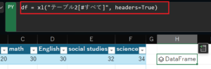 Python in ExcelでPandasを使う(テーブル⇔DataFrameの操作) | prtn-blog