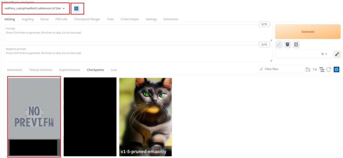 Stable Diffusion Checkpoint(チェックポイント)データのインストール方法 | prtn-blog
